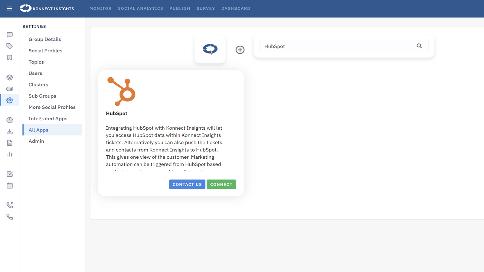 Konnect Insights HubSpot Integration | Connect Them Today